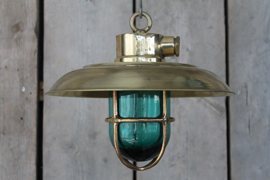 Scheepslamp Vintage Groen | Shipwreck Vintage